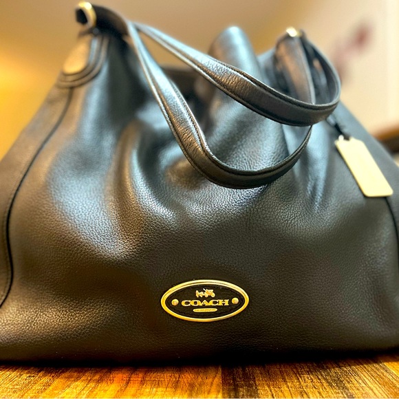 Coach | Bags | Coach Black Leather Purse Shoulder Bag | Poshmark